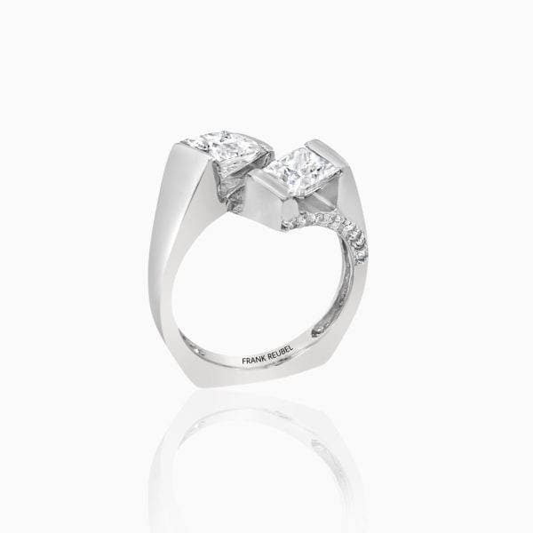 Double Princess Tension Set Engagement Ring - Frank Reubel Fine Jewelry