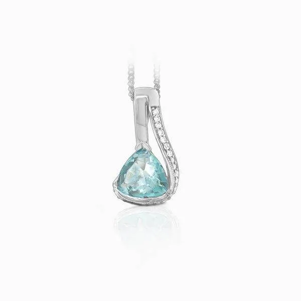 Aqua Quartz Trillian Twist Pendant - Frank Reubel Fine Jewelry