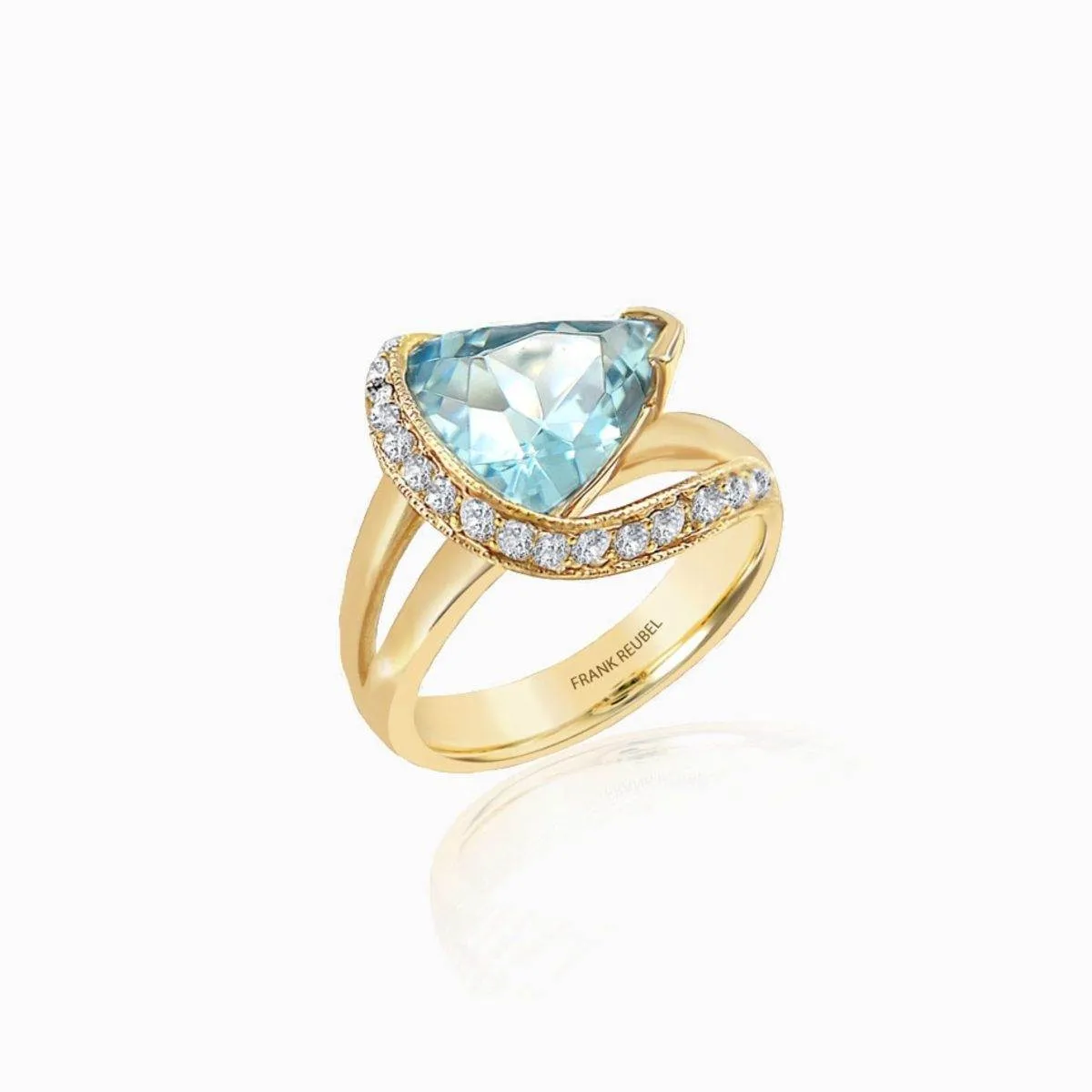 Award-Winning Tension Set Caribbean Blue Topaz Ring - Frank Reubel Fine ...