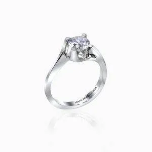 Double Shank Modern Engagement Ring - Frank Reubel Fine Jewelry